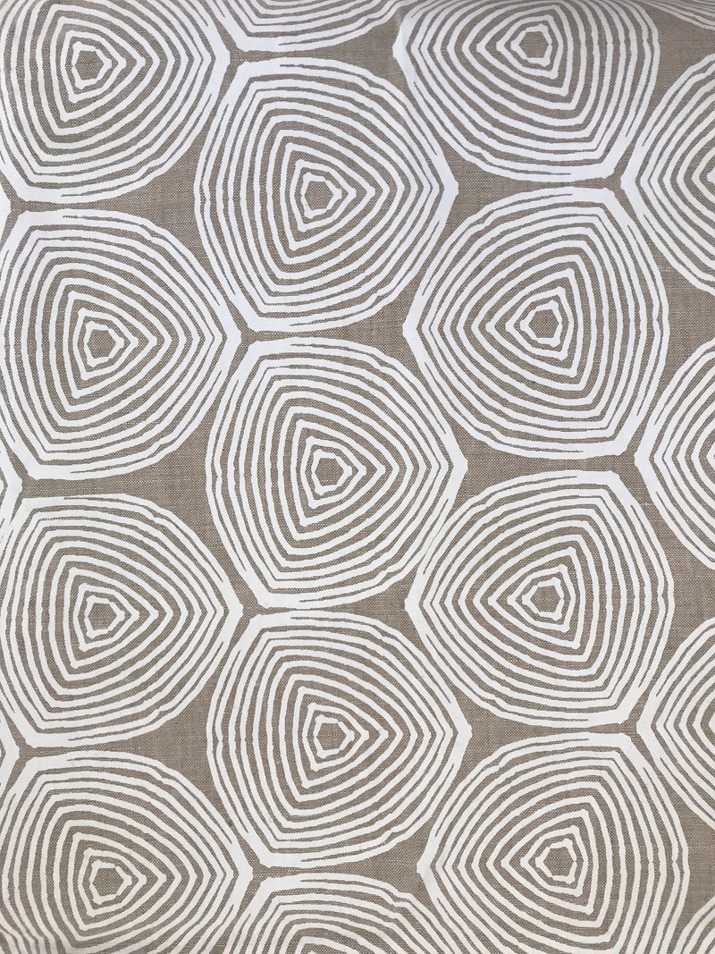 Ward Fabric White on Oatmeal - greige textiles